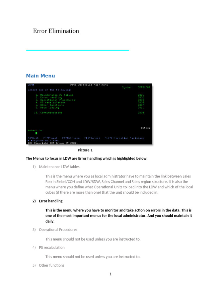 Error Elimination - 22 06 2015 | PDF | Menu (Computing) | Database ...