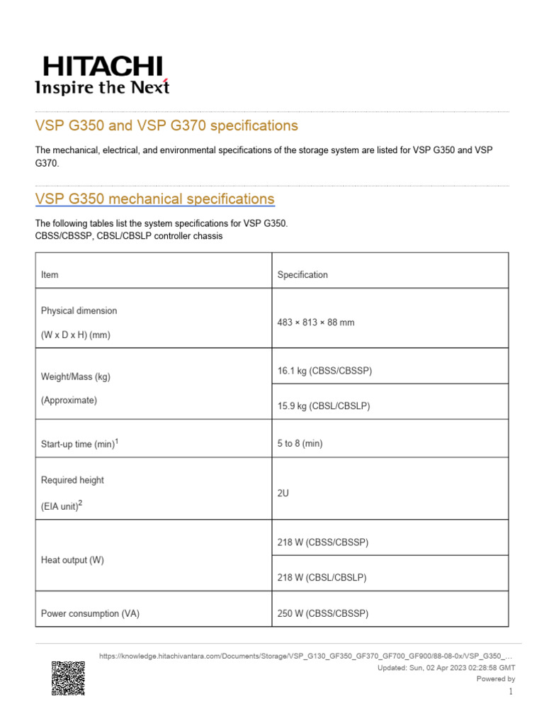 VSP G350 and VSP G370 Specifications | PDF | Solid State Drive | Flash ...