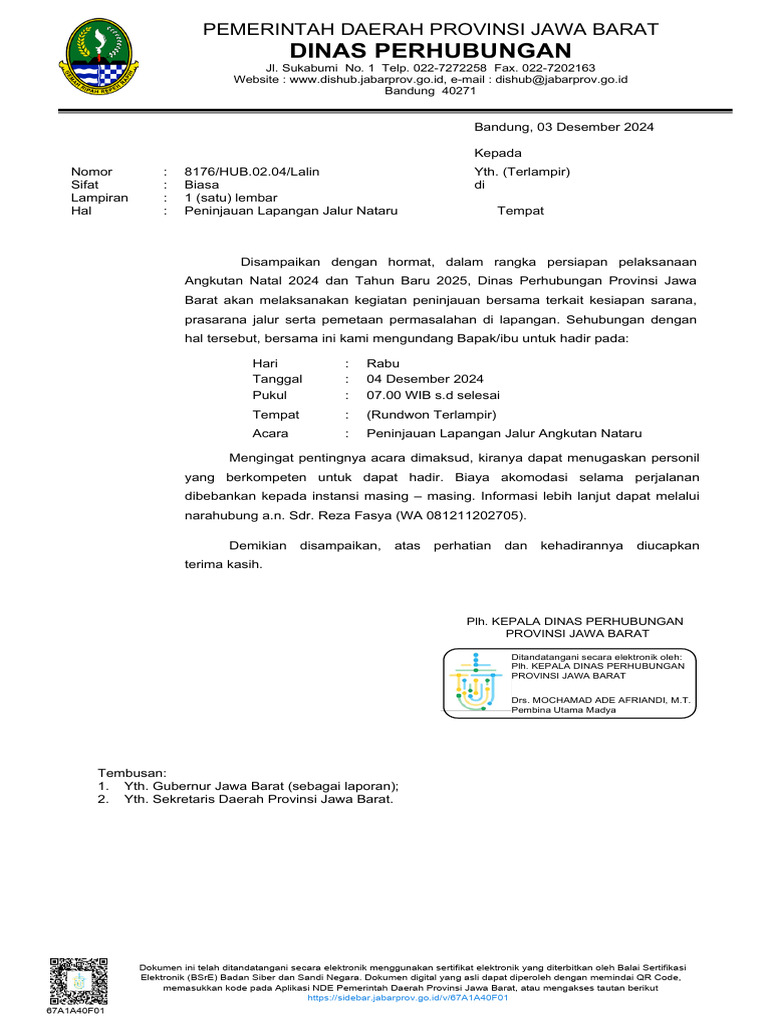 SURAT UNDANGAN Peninjauan Lapangan Jalur Nataru 03122024 124948233 ...