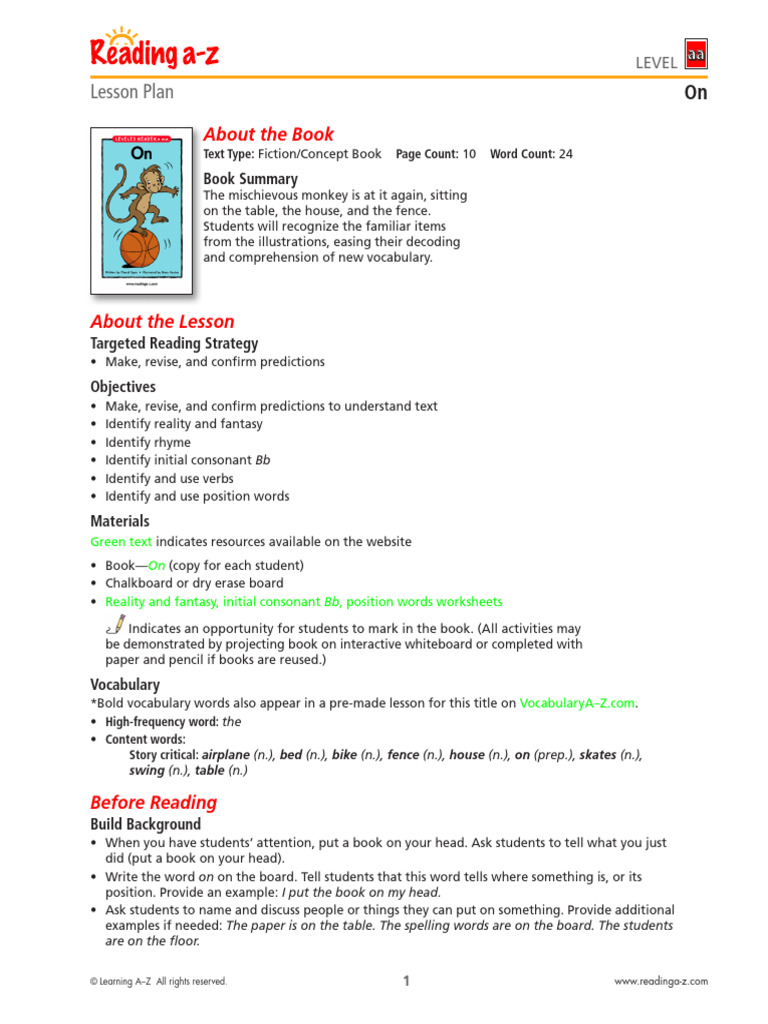 raz_laa12_on_lp | PDF | Reading Comprehension | Learning