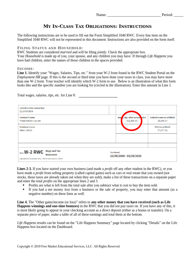 Mimic Taxes 1040 Instructions | PDF | Irs Tax Forms | Tax Deduction