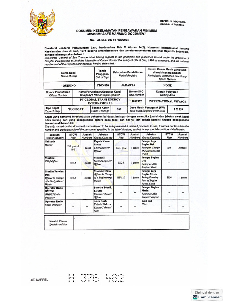 Safe Manning Quirino Exp 07.01.25 | PDF