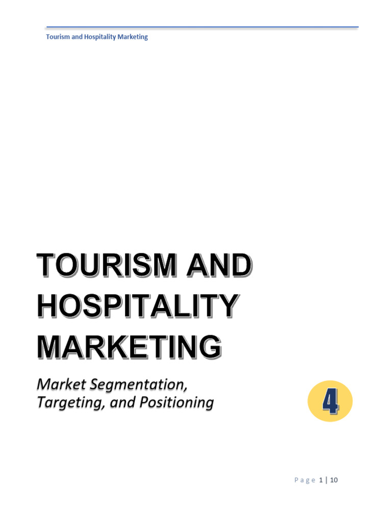 Market Segmentation in Hospitality Marketing | PDF | Market ...