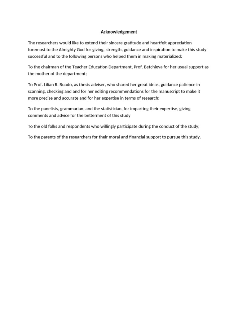 Acknowledgement-Mecah | PDF