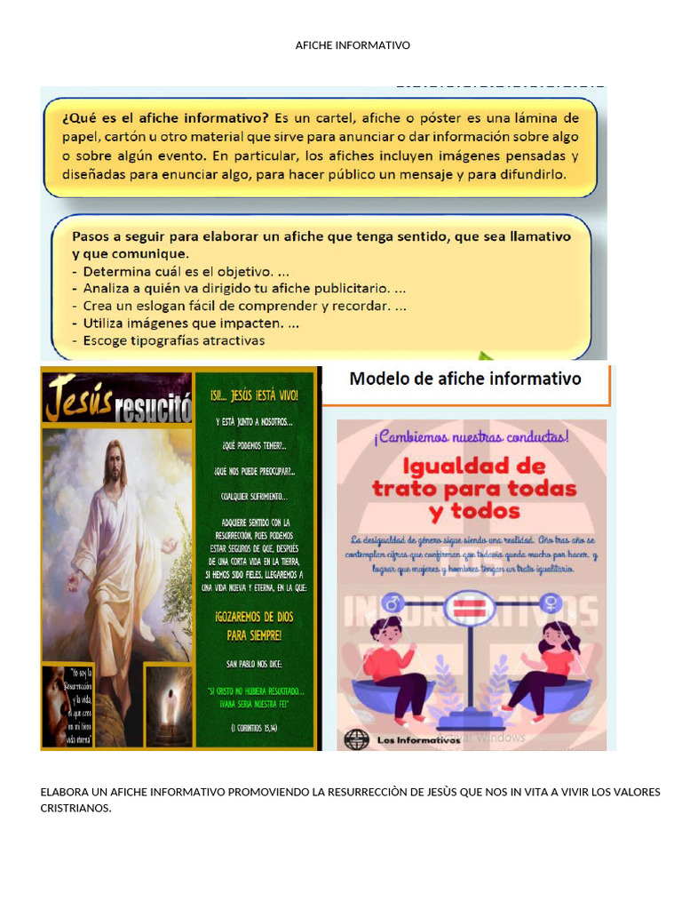 MODELO AFICHE INFORMATIVO | PDF