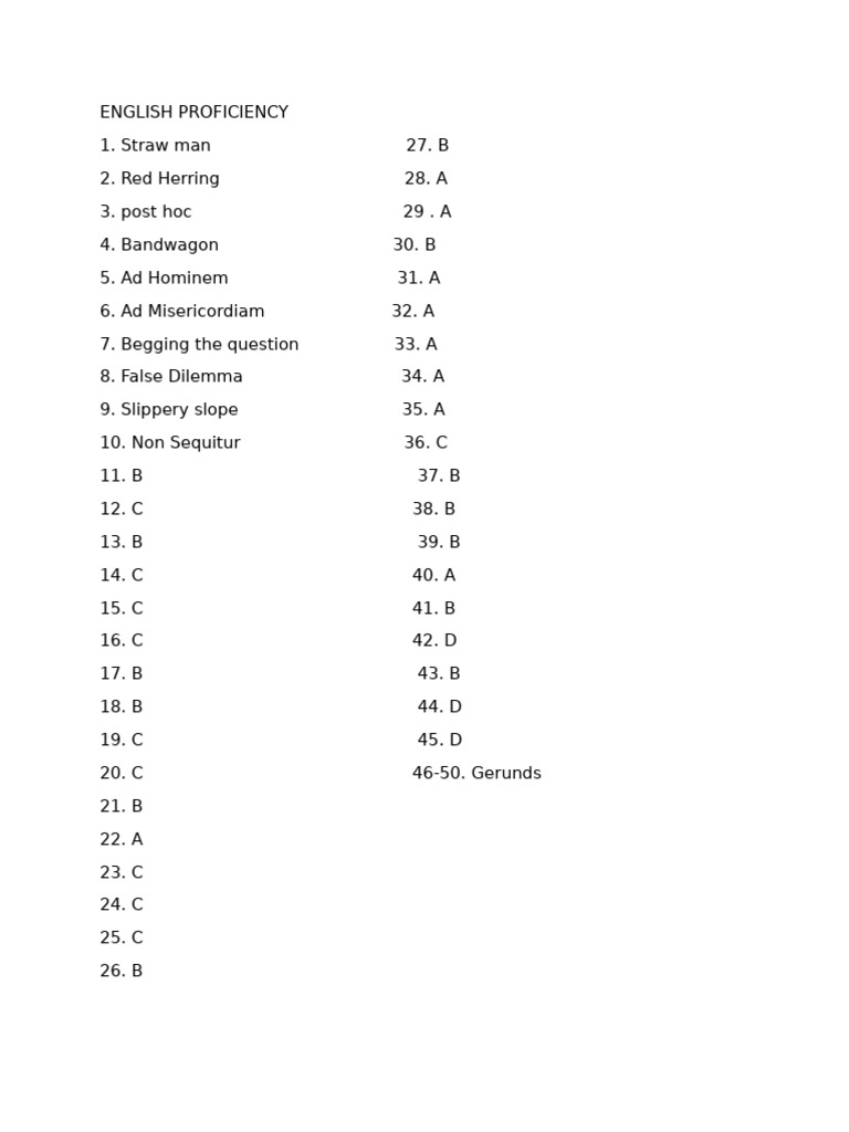 English Proficiency | PDF