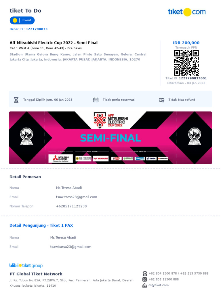 Halaman Depan Aja | PDF | Ticket (Admission) | Jakarta