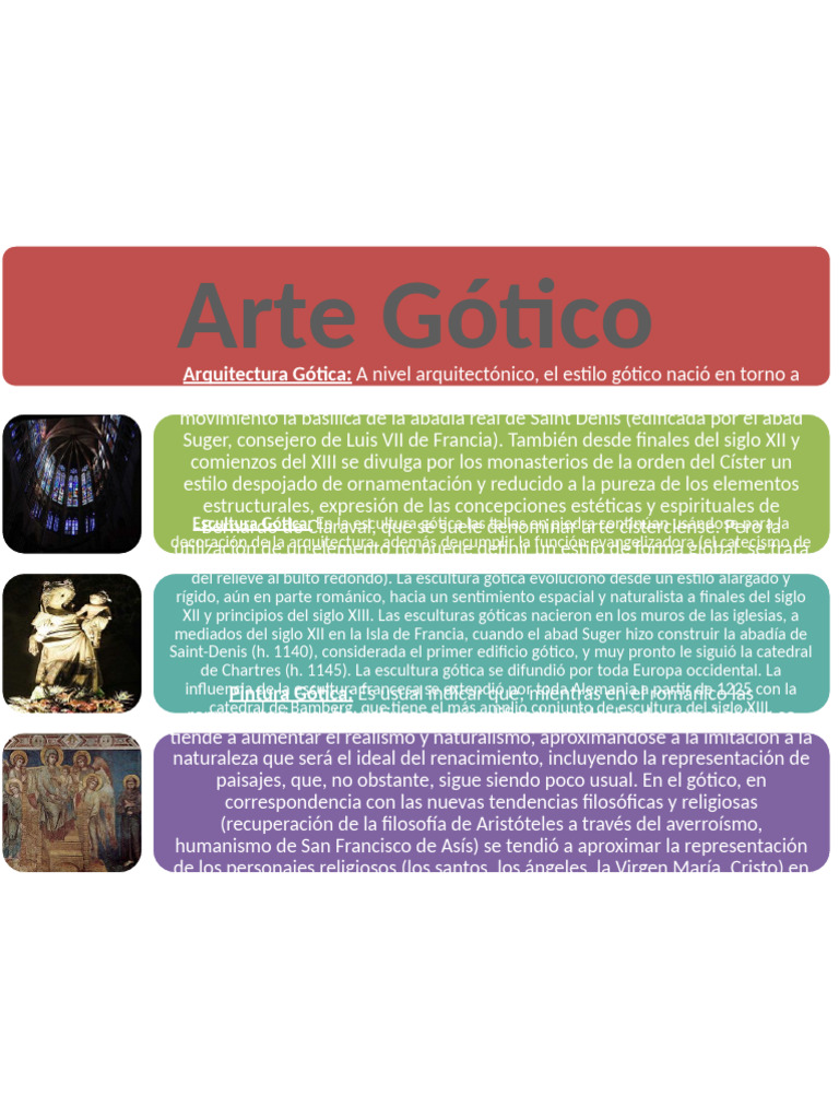 Evolución del Arte Gótico | PDF | Arte occidental | Estilo