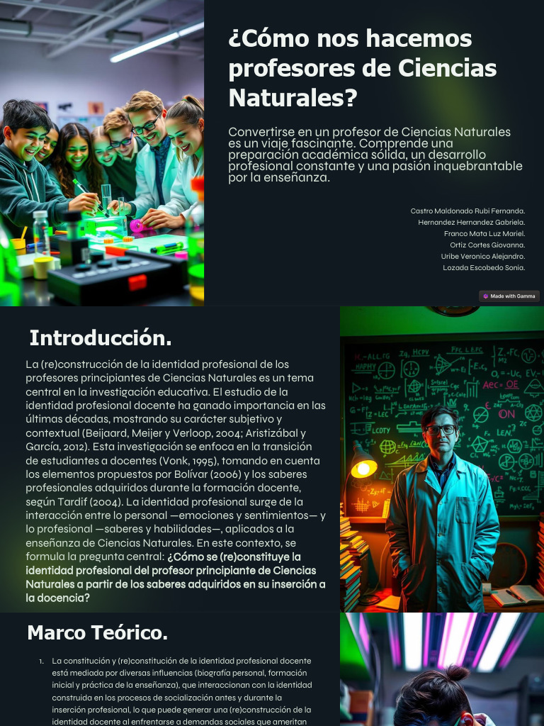 Como Nos Hacemos Profesores de Ciencias Naturales | PDF | Maestros ...
