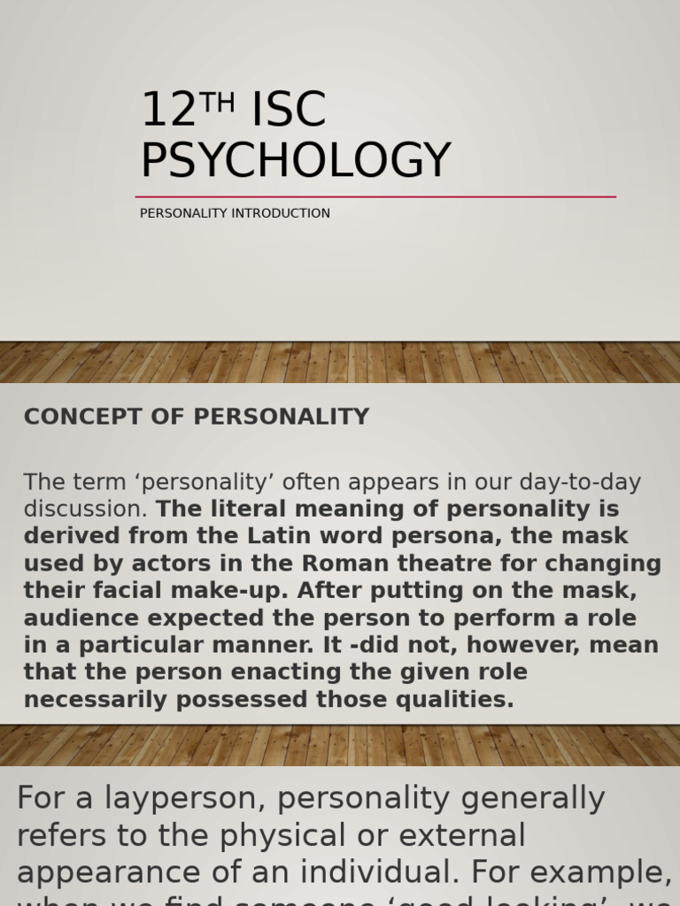 Personality Introduction | PDF | Extraversion And Introversion | Psychology