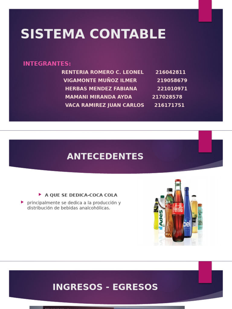 Exposicion Sistema Contable | PDF | Estado financiero | Contabilidad