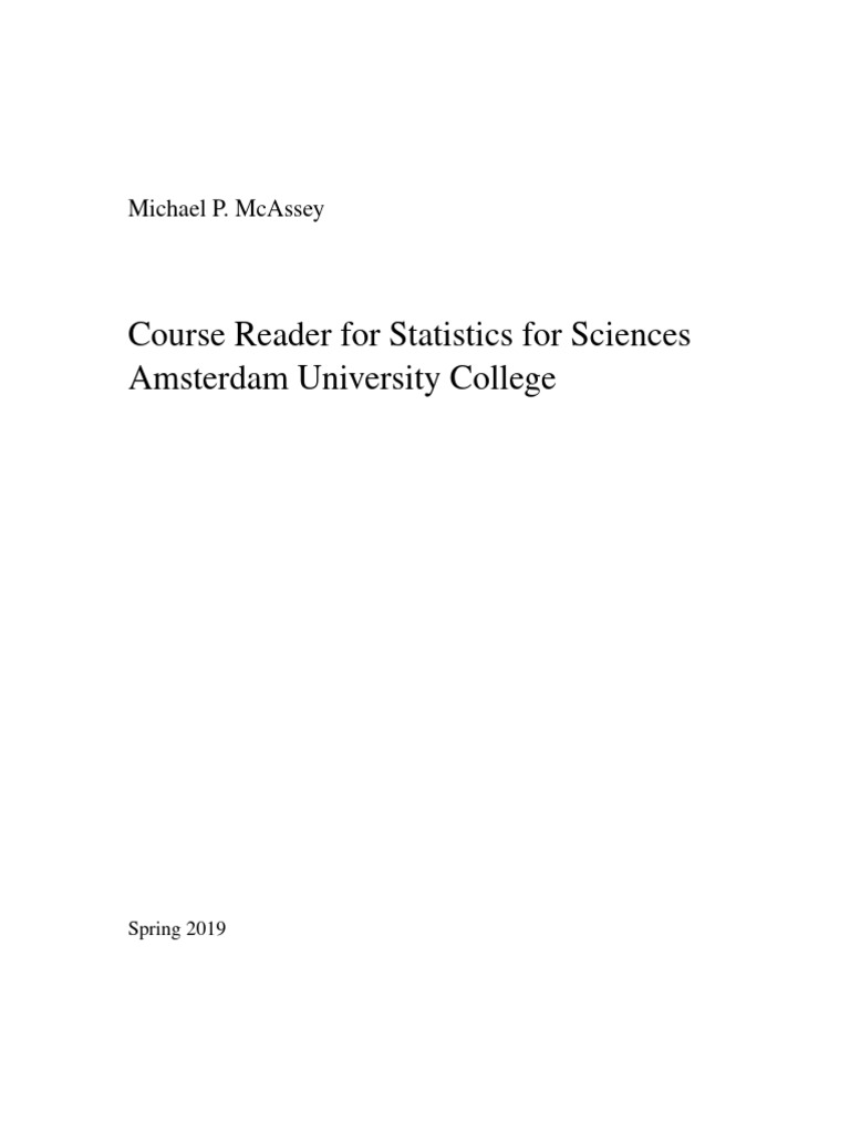 Stats for Science Course Reader (3) | PDF | Quantile | Sampling ...