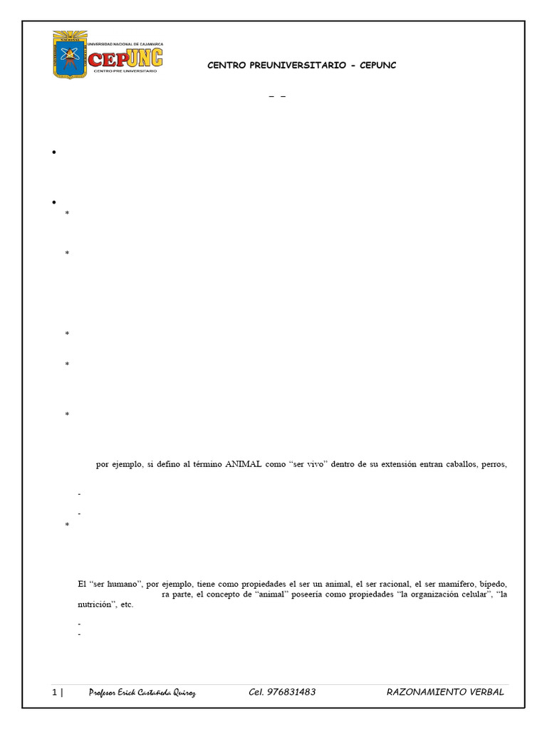 5°TEMA - Definición Por Extensión e Intensión | PDF