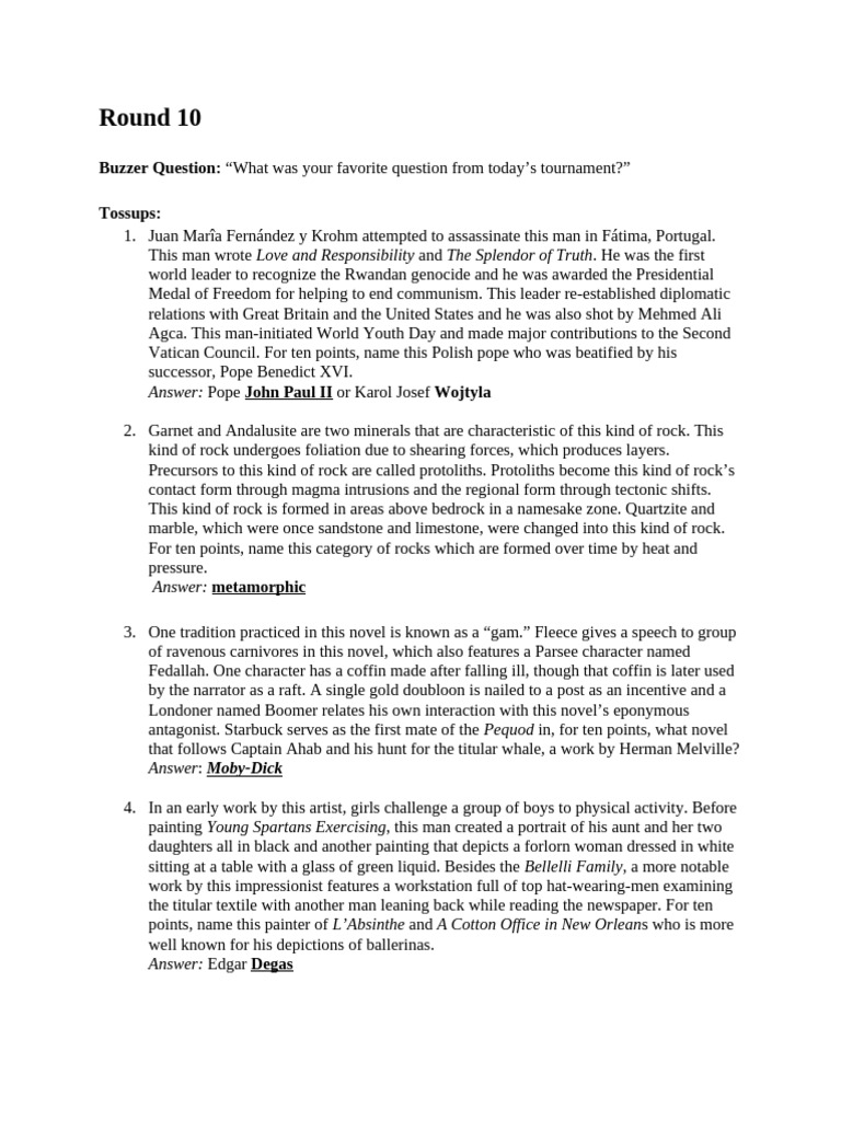 JBII Packet 10 | PDF