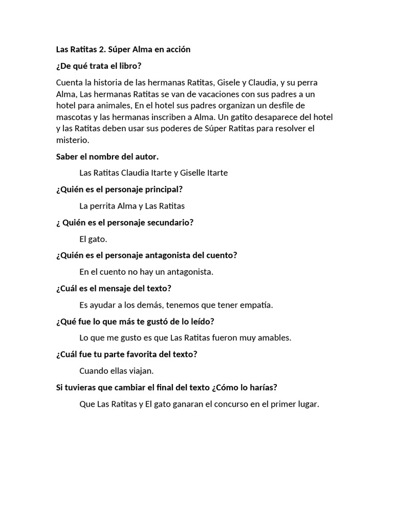 Las Ratitas 2: Súper Alma en acción | PDF