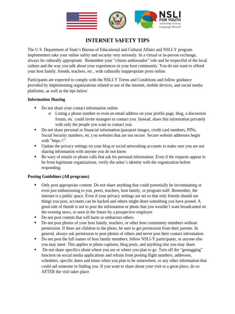 Internet_Safety_Tips | PDF | Social Media | Popular Culture & Media Studies