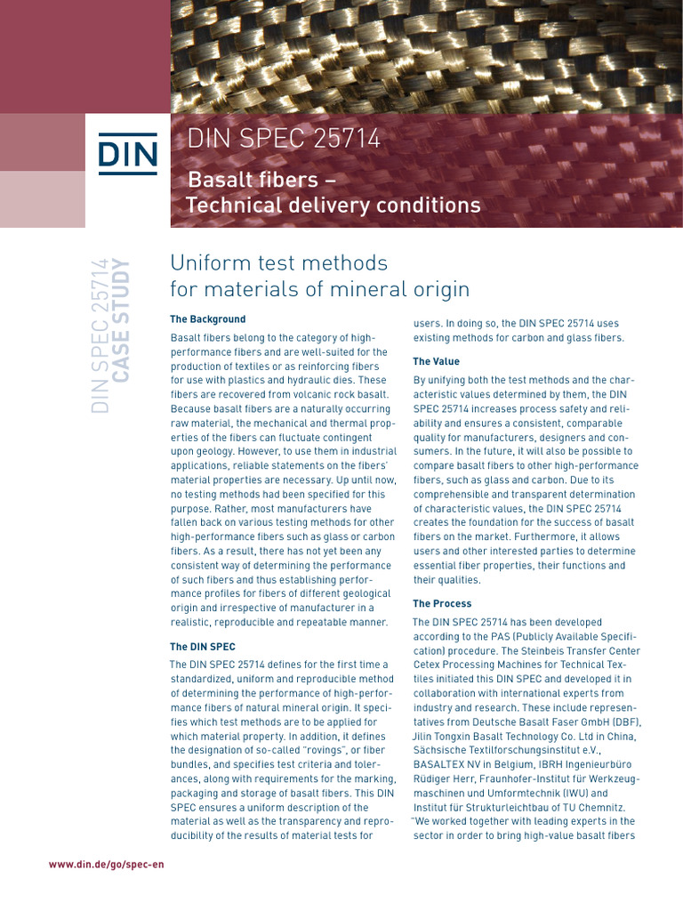 Din Spec 25714 Data | PDF | Fibers | Glasses
