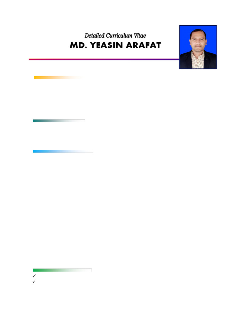 Md Yeasin Arafat CV | PDF