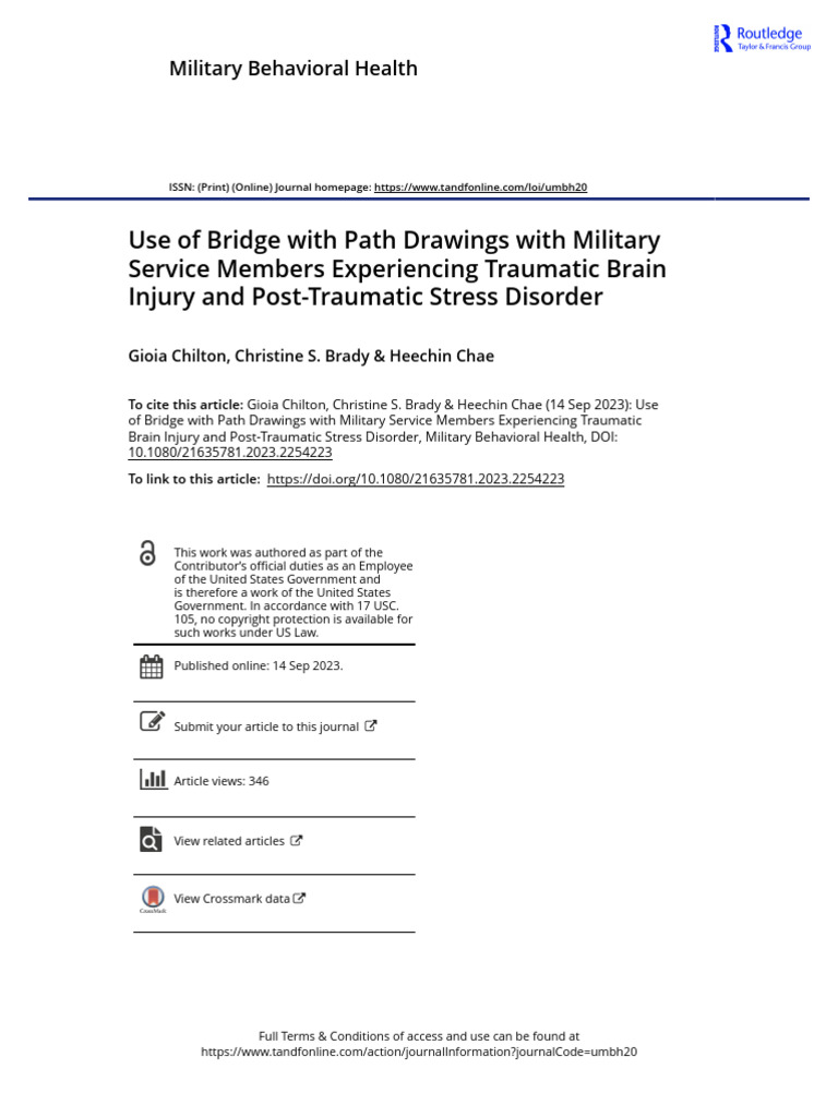 Use of Bridge With Path Drawings With Military Service Members ...