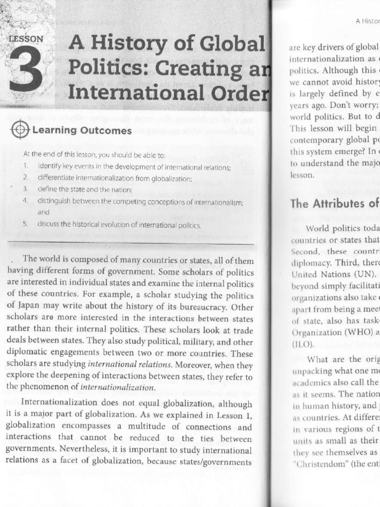 module 3 - reference - history of global politics | PDF