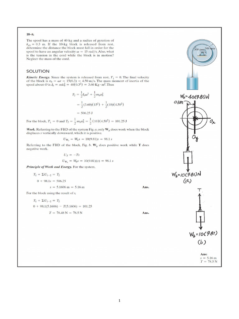 動力學作業 Ch.18 | PDF