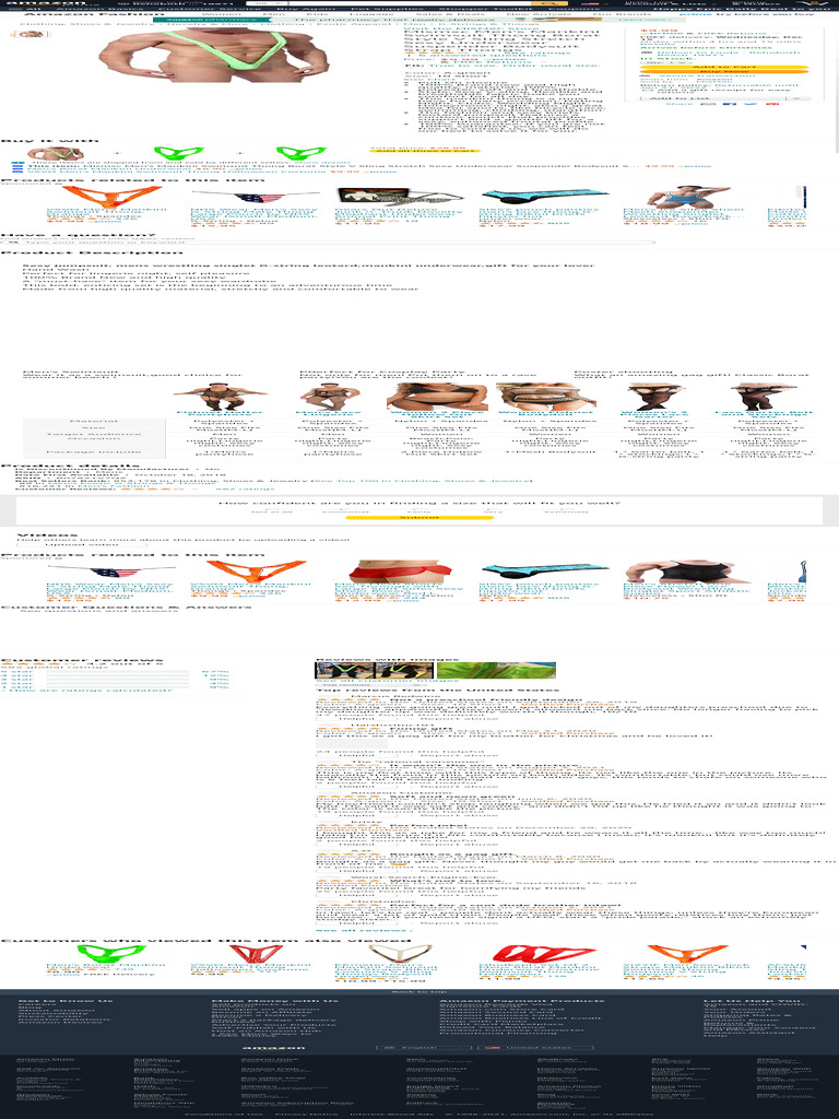 MISMXC Men's Mankini Swimsuit Thong Borat Style V Sling Stretch Sexy ...