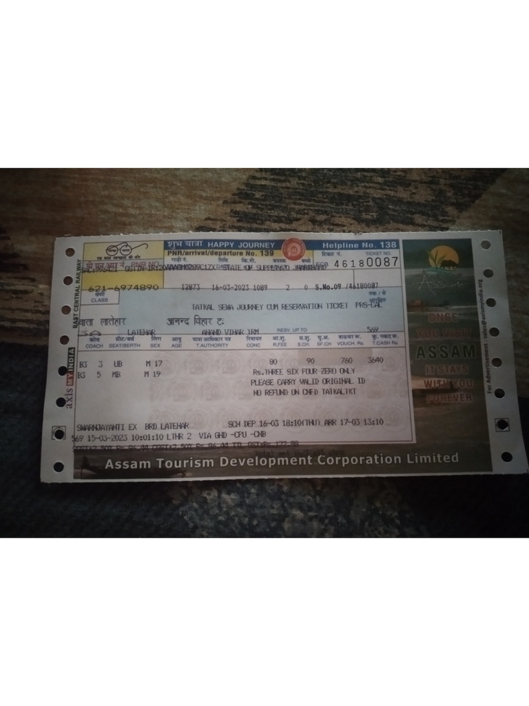 Railway Ticket | PDF
