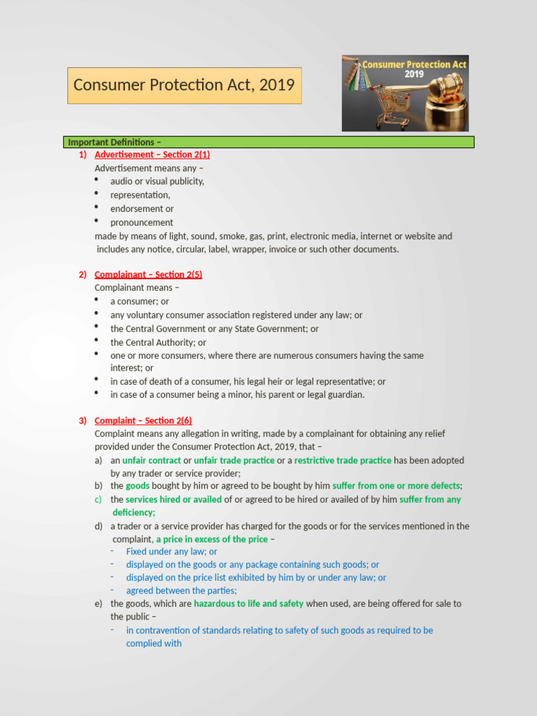 Consumer Protection Act 2019 | PDF | Mediation | Product Liability