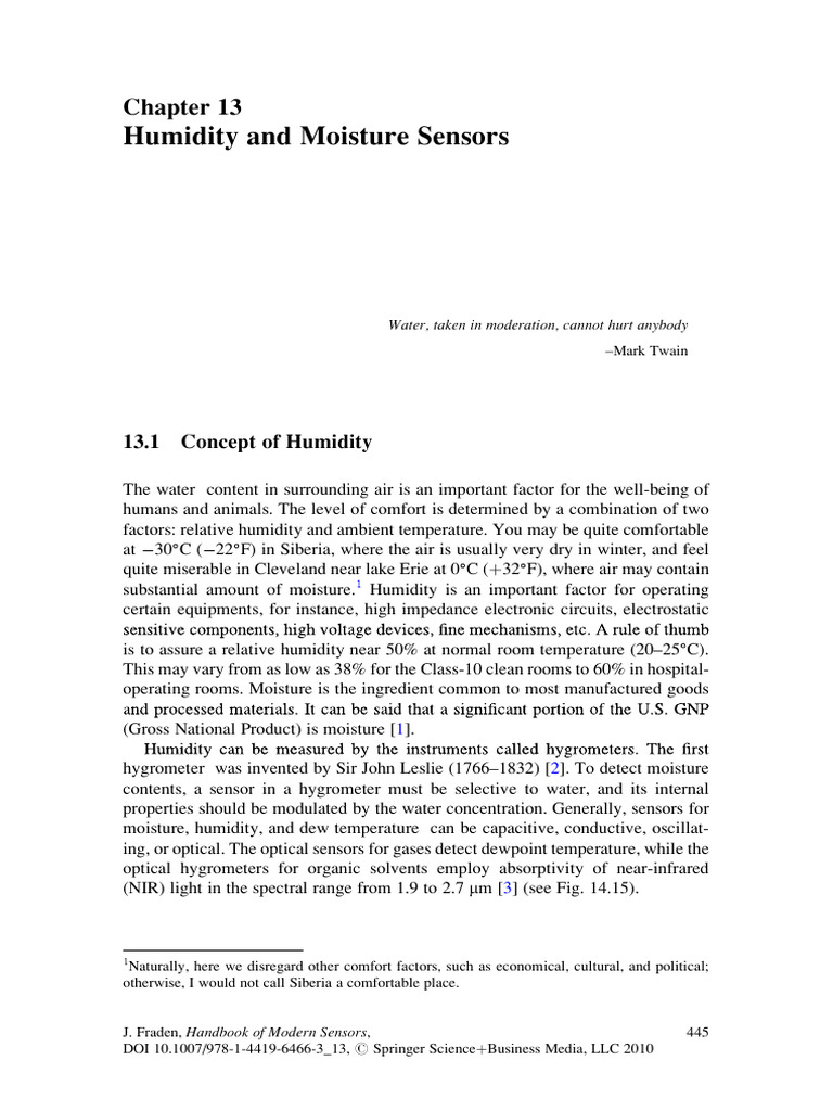 N13-Humidity and Moisture Sensors | PDF