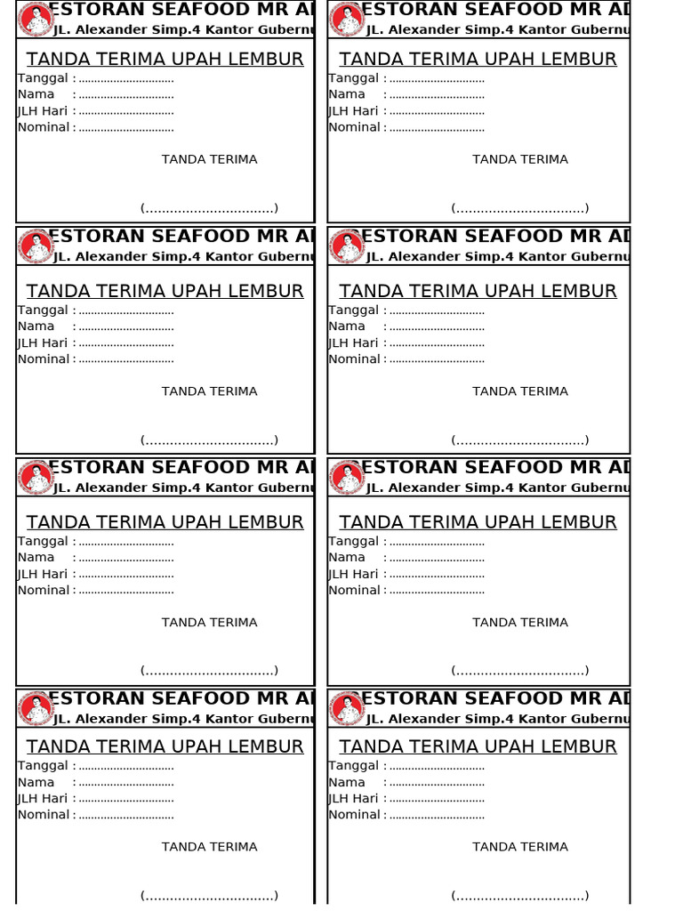 Slip Lembur | PDF