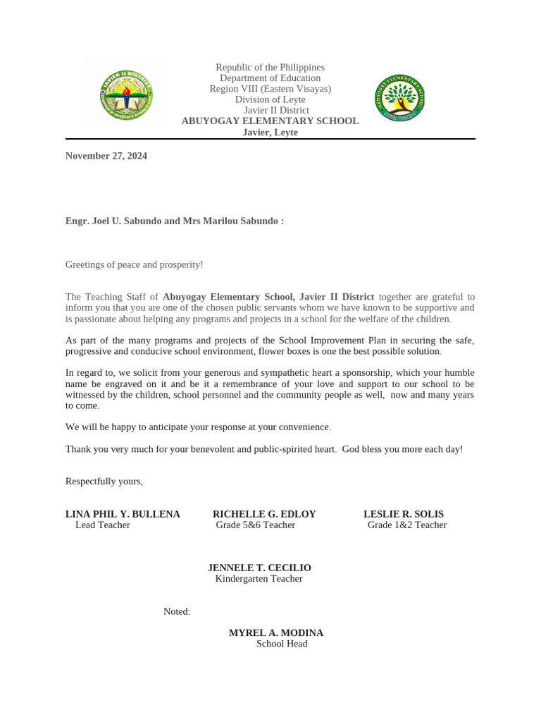 Support Our School's Growth | PDF