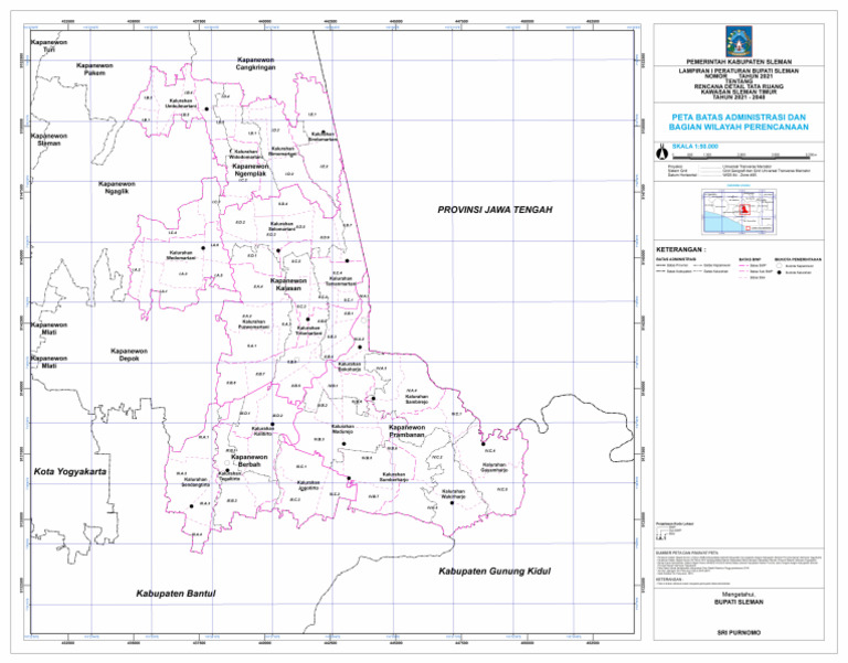 Lampiran I Peta Batas Administrasi dan BWP Perbup RDTR | PDF