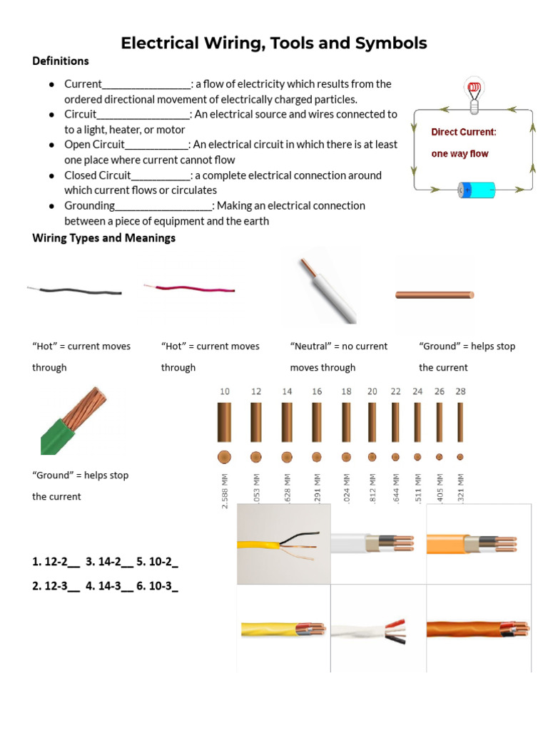 Electrical Worksheet | PDF
