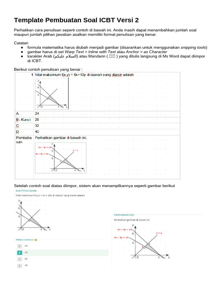 Template Soal Icbt Versi 2 5 Pertama | PDF