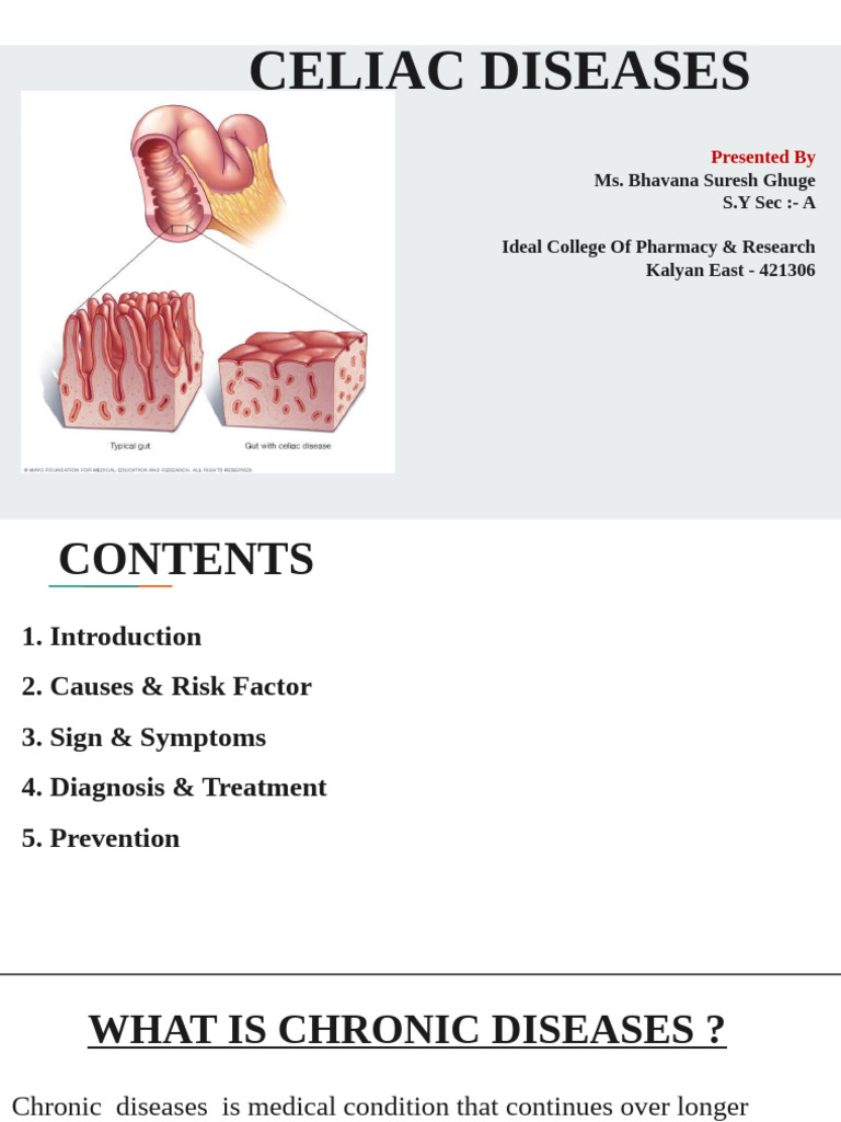 Presentation For Simple Information Celiac DISEASES | PDF