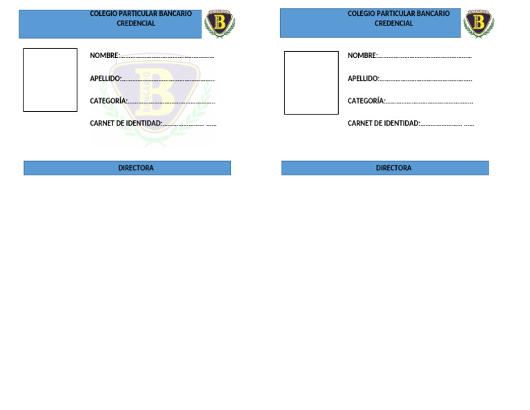 Modelo de Credencial | PDF
