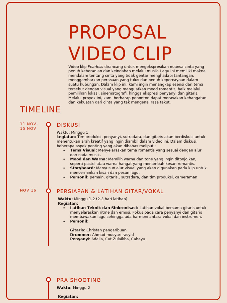 Proposal Video Clip | PDF