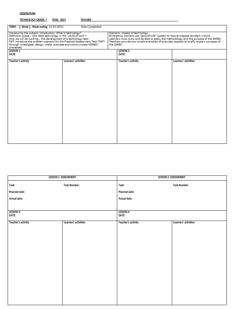 Term 1 Week 1 Grade 7 | PDF