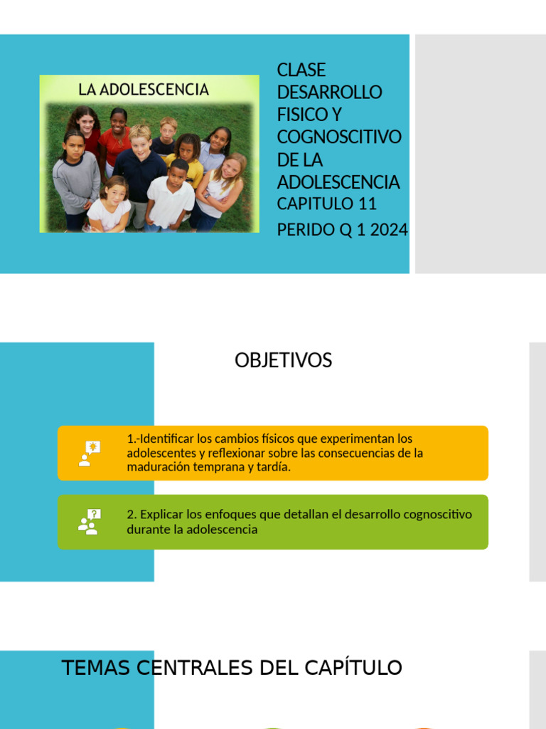 Ppt Clase Desarrollo Fisico y Cognoscitivo de La Adolescencia (1) | PDF | Adolescencia | Pubertad