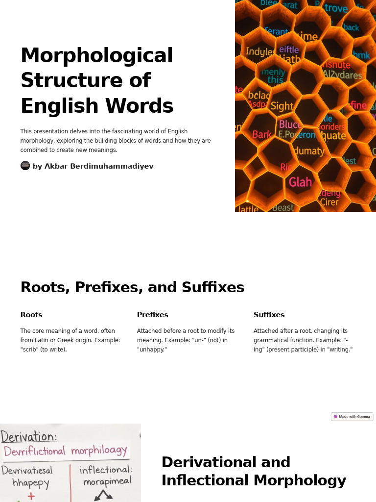 Morphological-Structure-of-English-Words | PDF | Word | Morphology ...