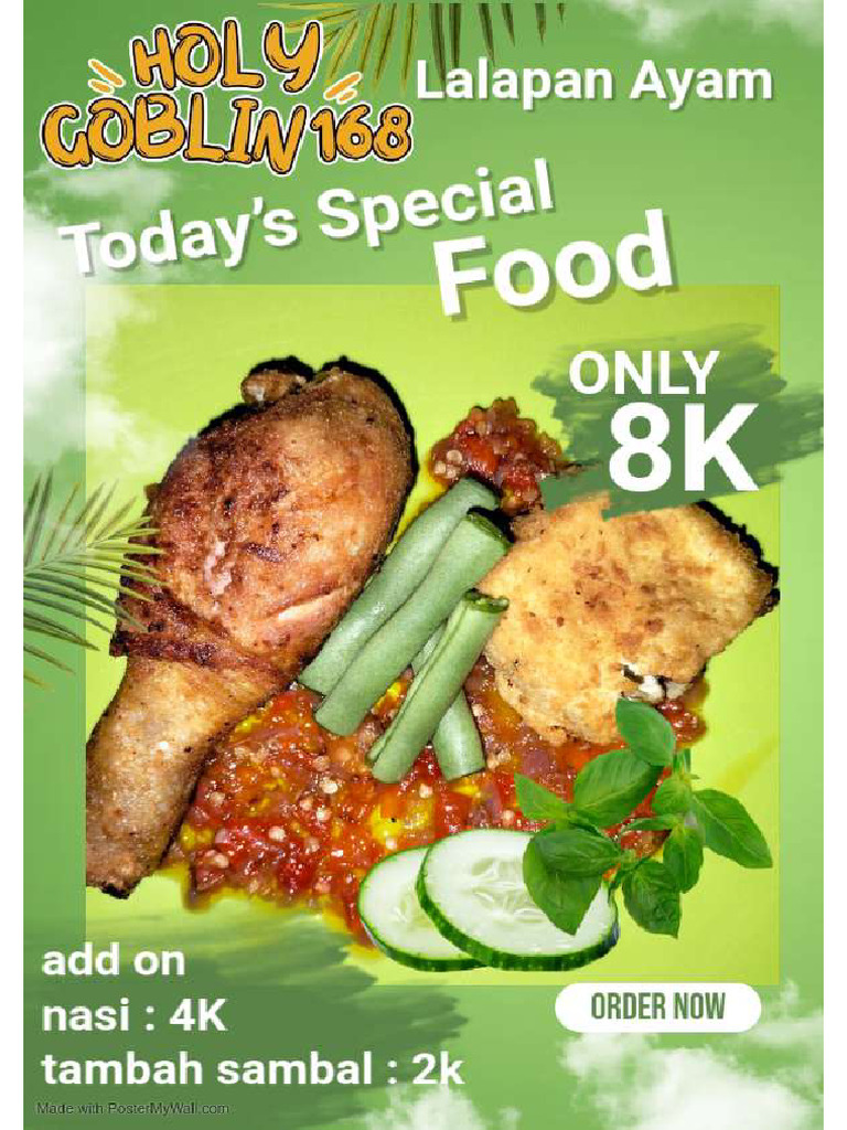 Healthy Food Ads Poster - Dibuat dengan PosterMyWall | PDF
