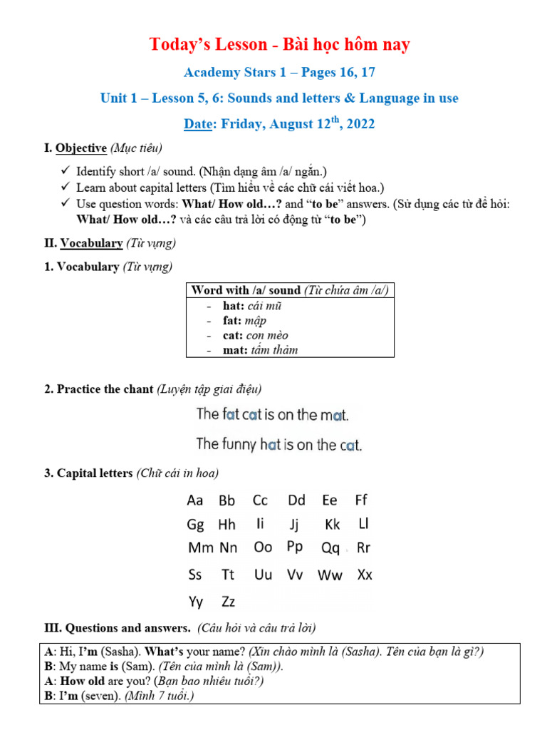 AS1_TL_Unit 1_L5,6 | PDF