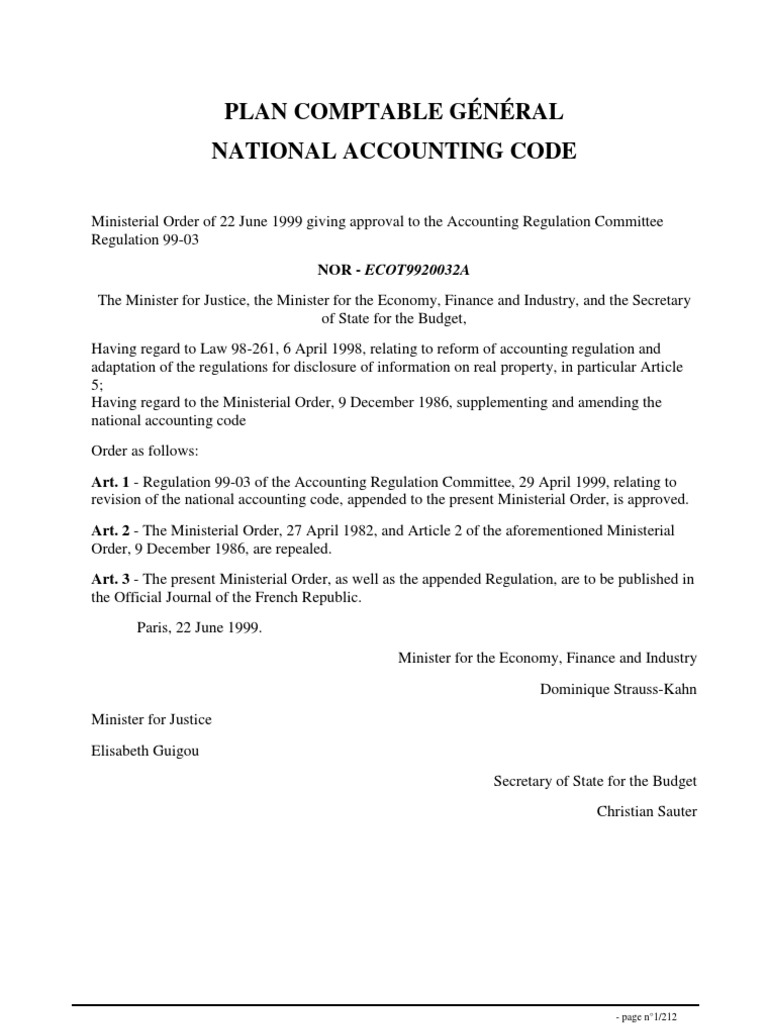 Plan Comptable General Anglais | Equity (Finance) | Book Value | Free ...