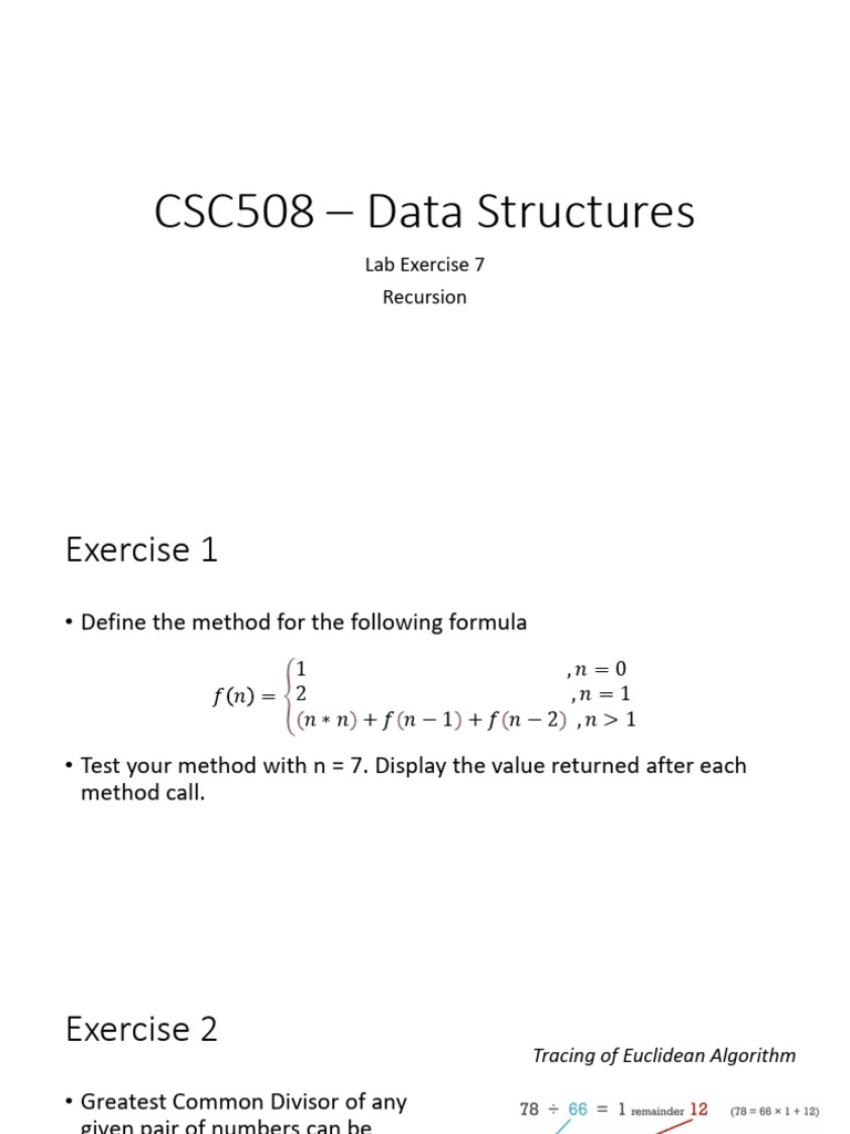 Week 7 - Recursion | PDF