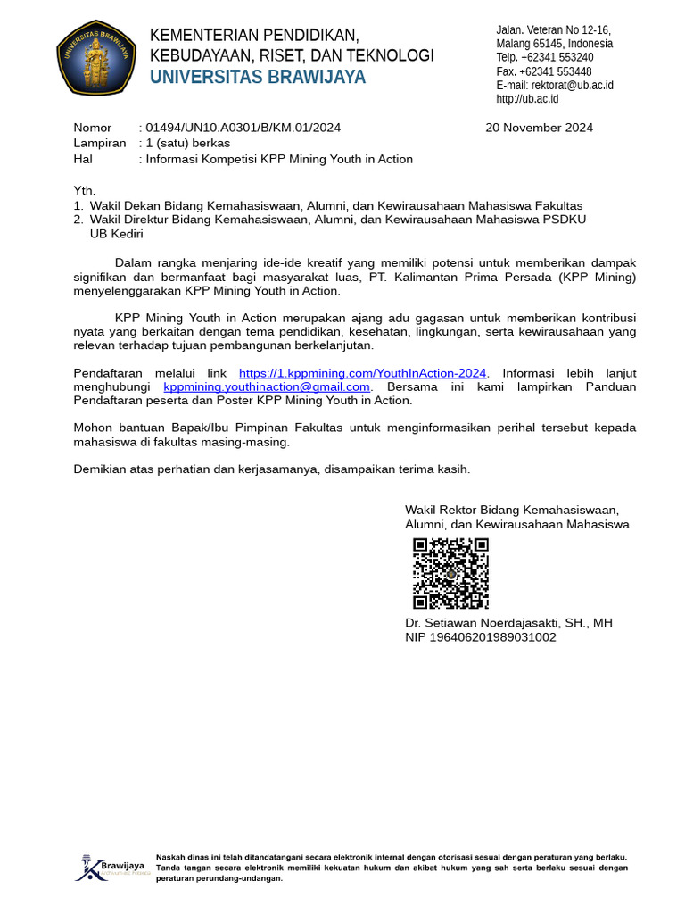 01494_Informasi Kompetisi KPP Mining Youth in Action | PDF