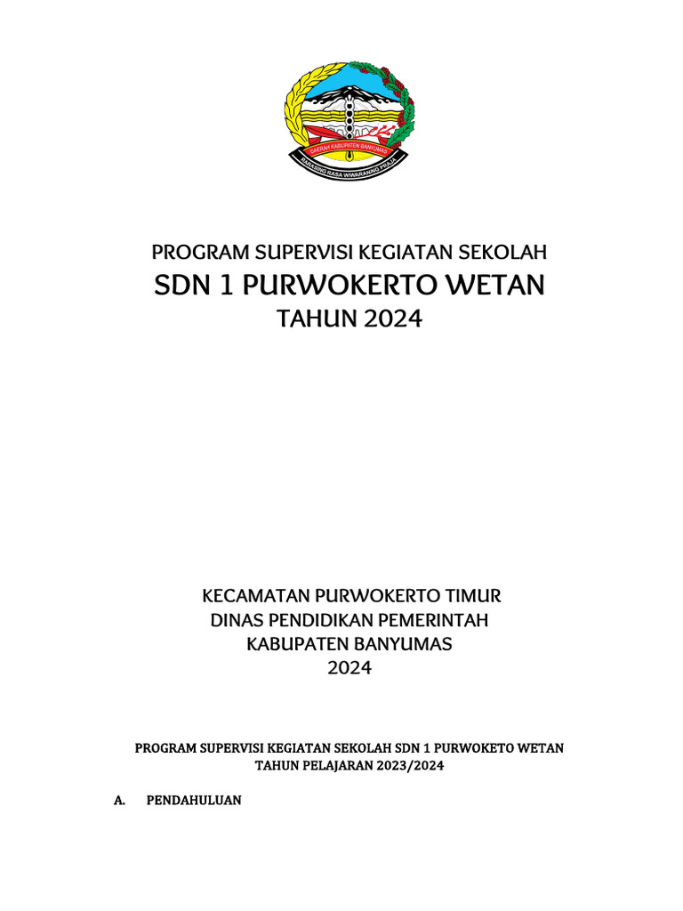 Contoh Program Supervisi Kegiatan Sekolah | PDF