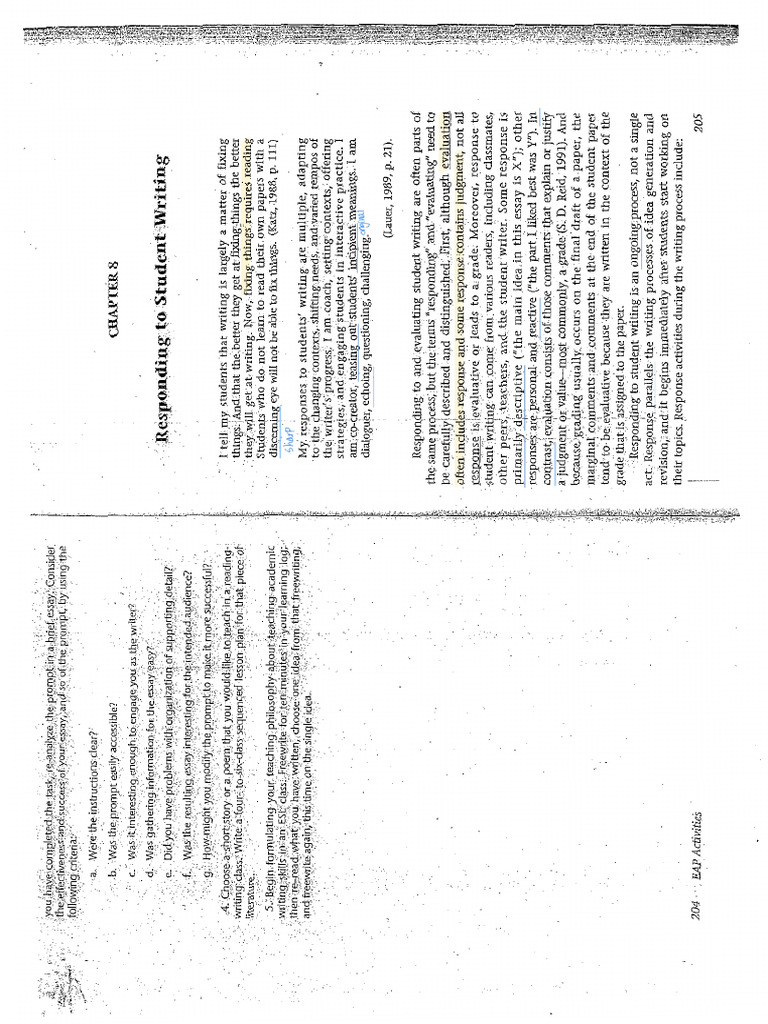Responding To Student Writing | PDF