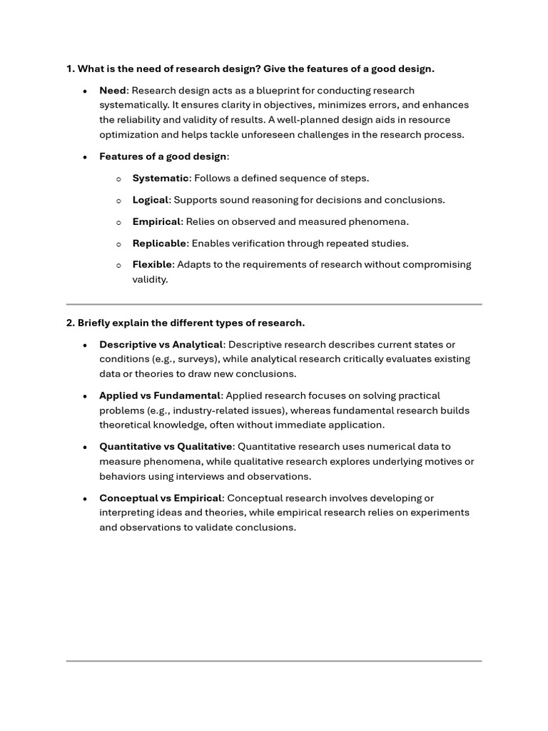 research solution | PDF | Experiment | Methodology
