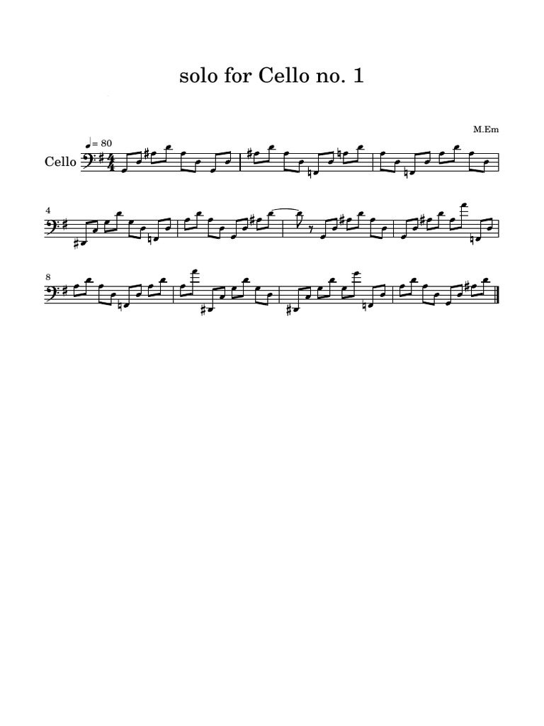 solo for Cello no. 1 | PDF