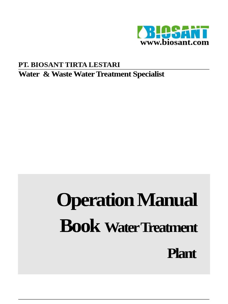Manual Book WTP | PDF